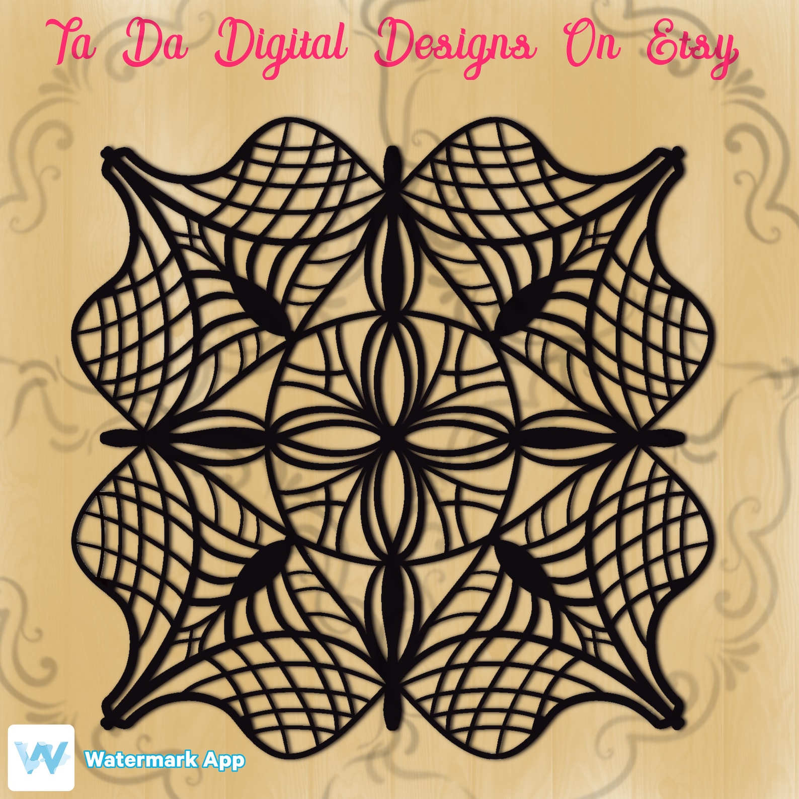 Mandala Svg/ Zentangle Svg / Square Svg | Etsy