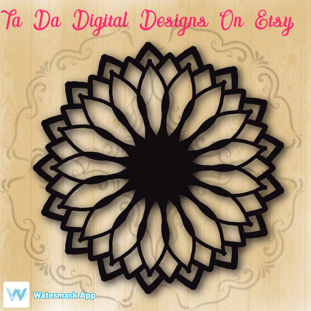 Flower Mandala Svg - Etsy