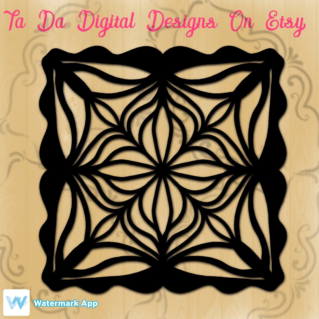 Mandala Svg/ Square Mandala Svg - Etsy