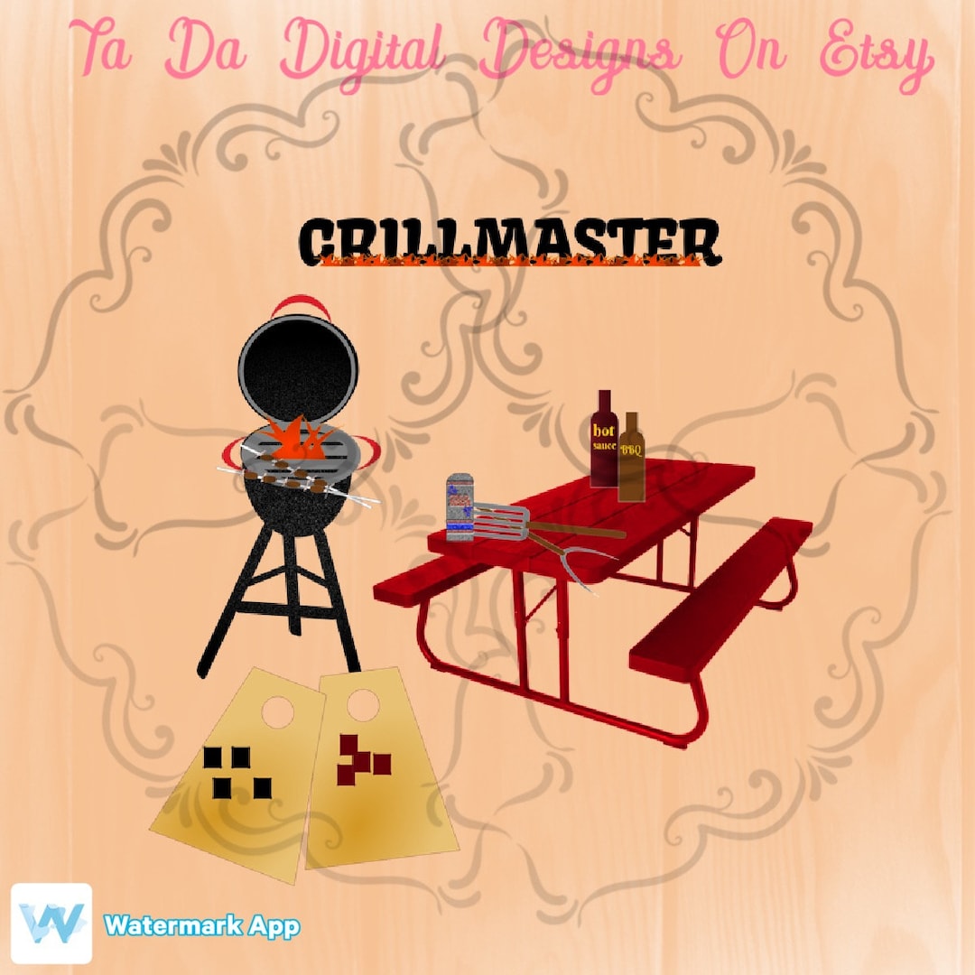 BBQ Grillmaster Printable Png - Etsy