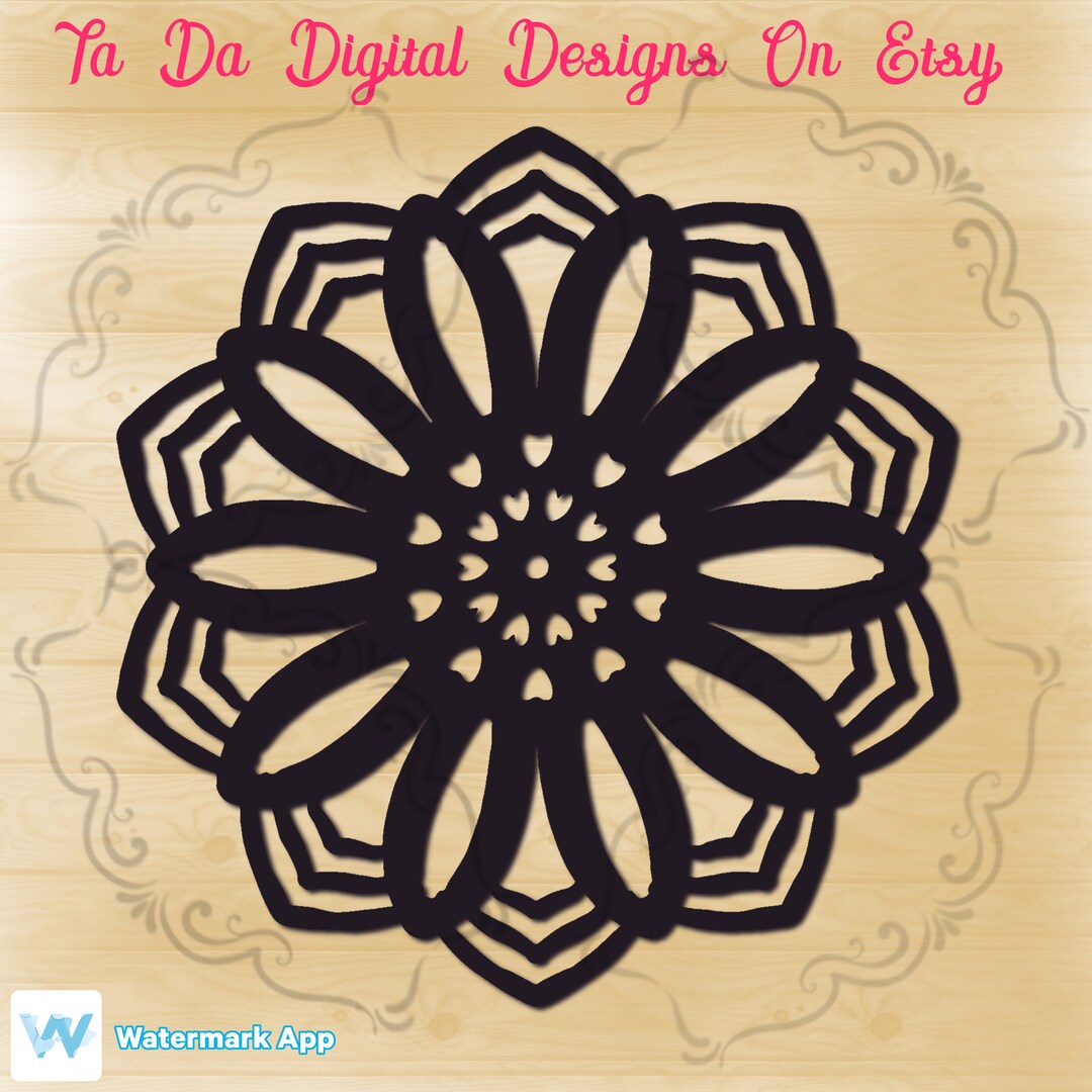 Flower Mandala Svg - Etsy