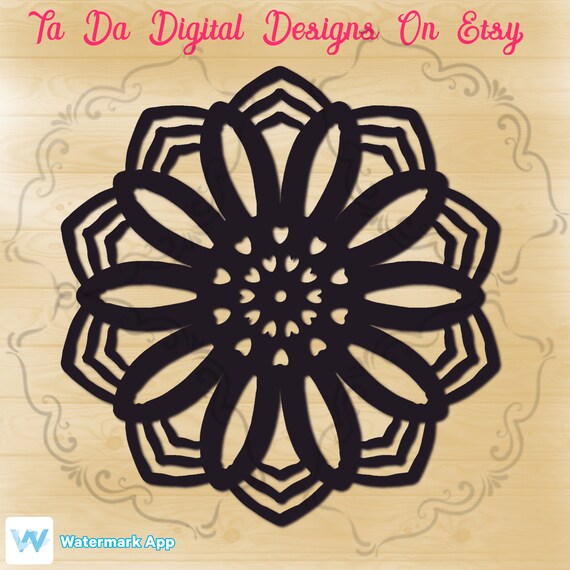 Flower Mandala Svg | Etsy