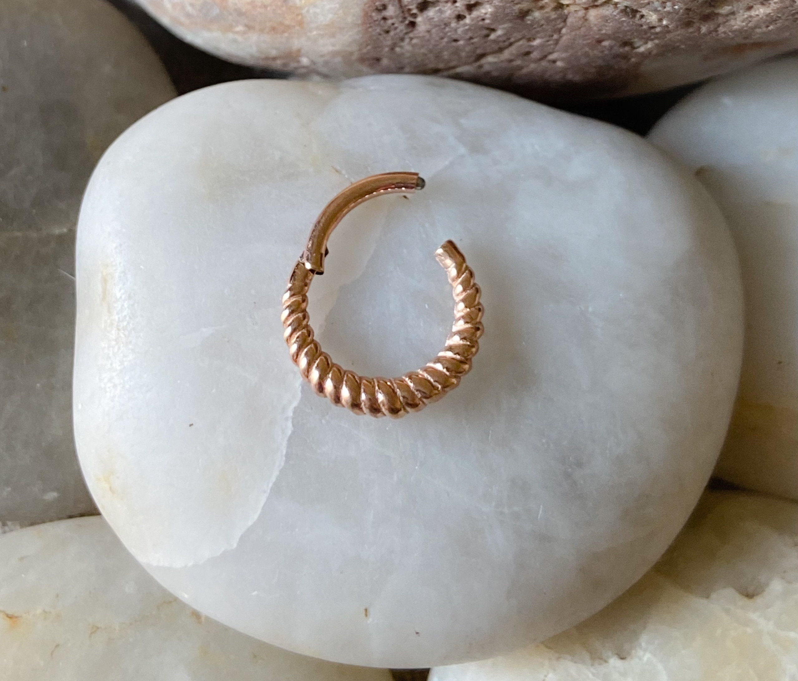 Graduated Chunky Twisted Rope Braided Hinged Septum Clicker - Etsy UK