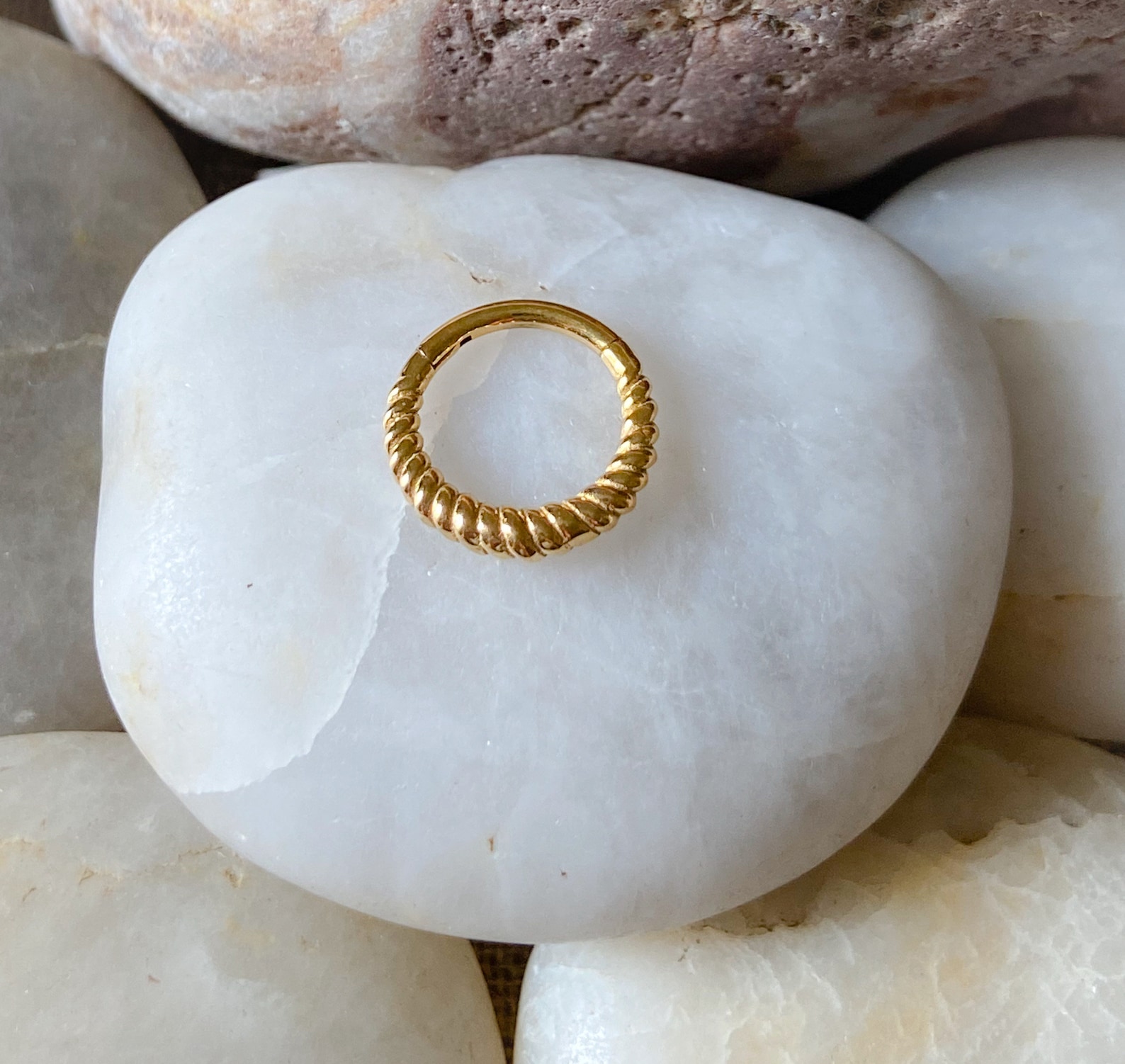 Graduated Chunky Twisted Rope Braided Hinged Septum Clicker - Etsy UK