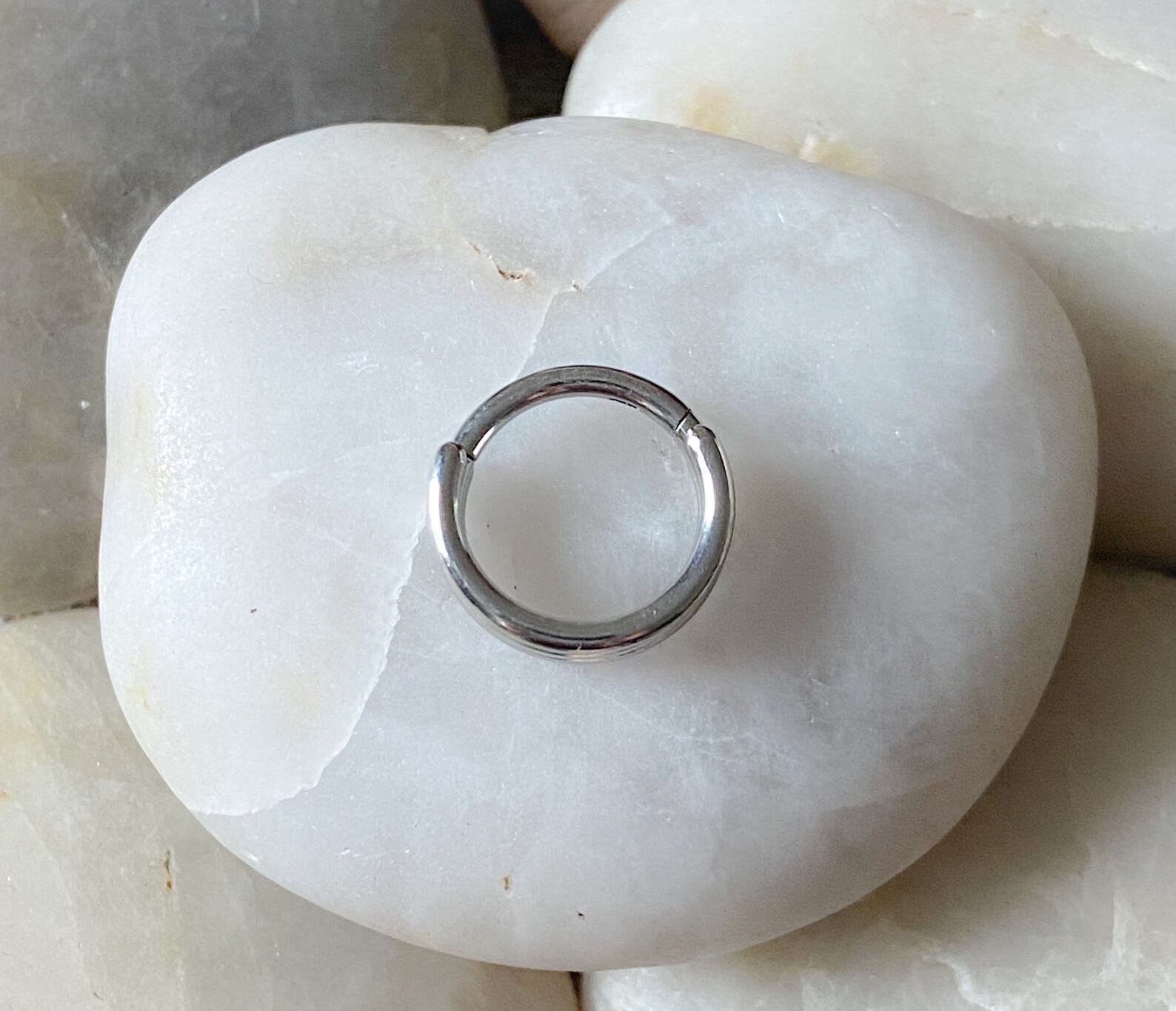 Beautiful Triple Stacked Hinged Septum Clicker Daith Rook Ear Ring 1 ...