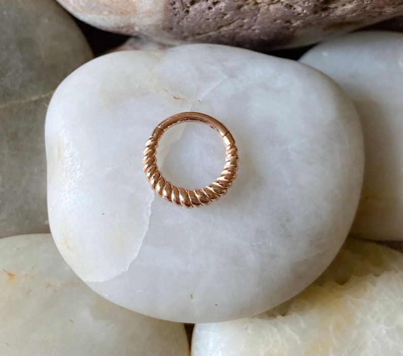 Graduated Chunky Twisted Rope Braided Hinged Septum Clicker - Etsy UK