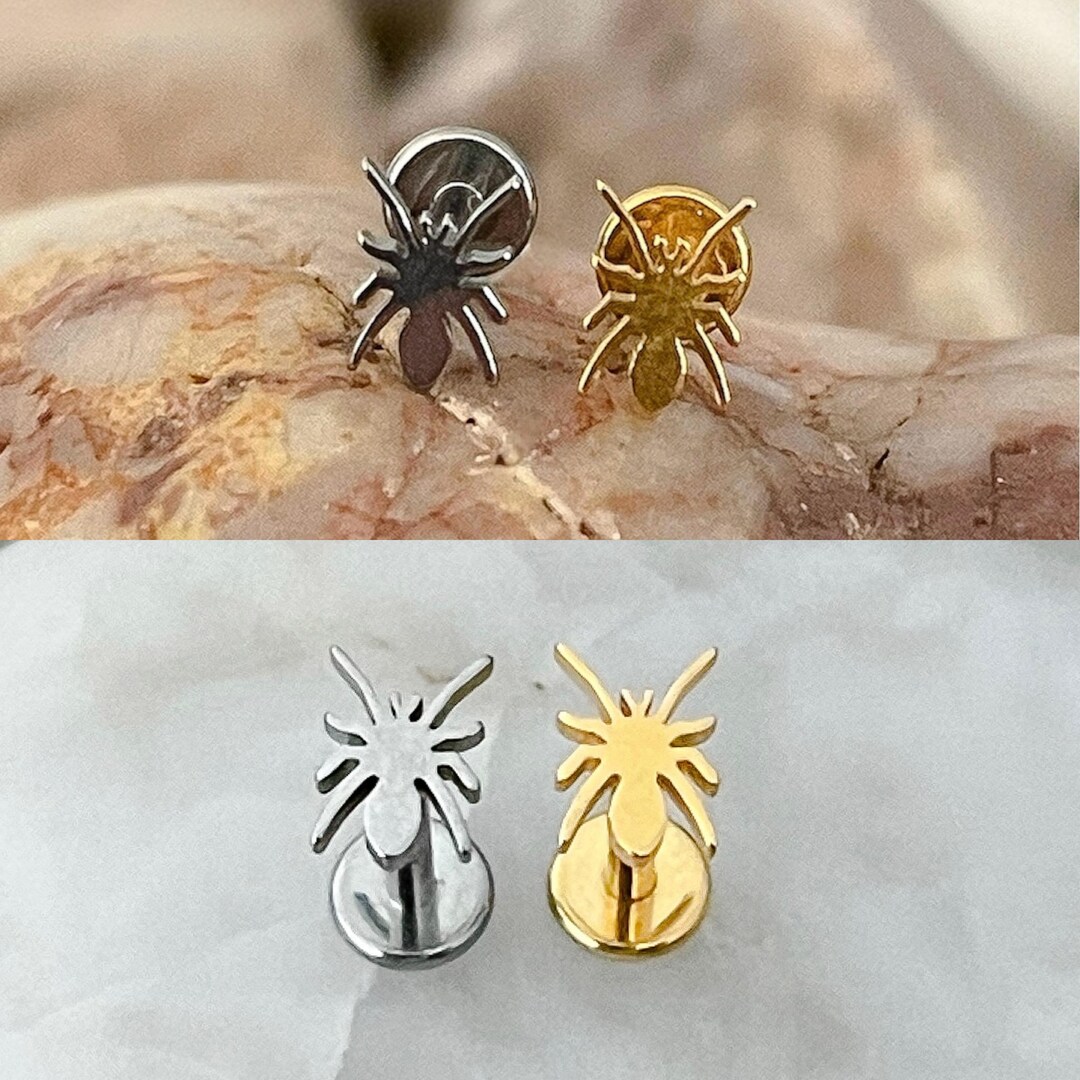 ASTM F136 Titanium Mini Spider Labret Helix Conch Cartilage Tragus 1 ...