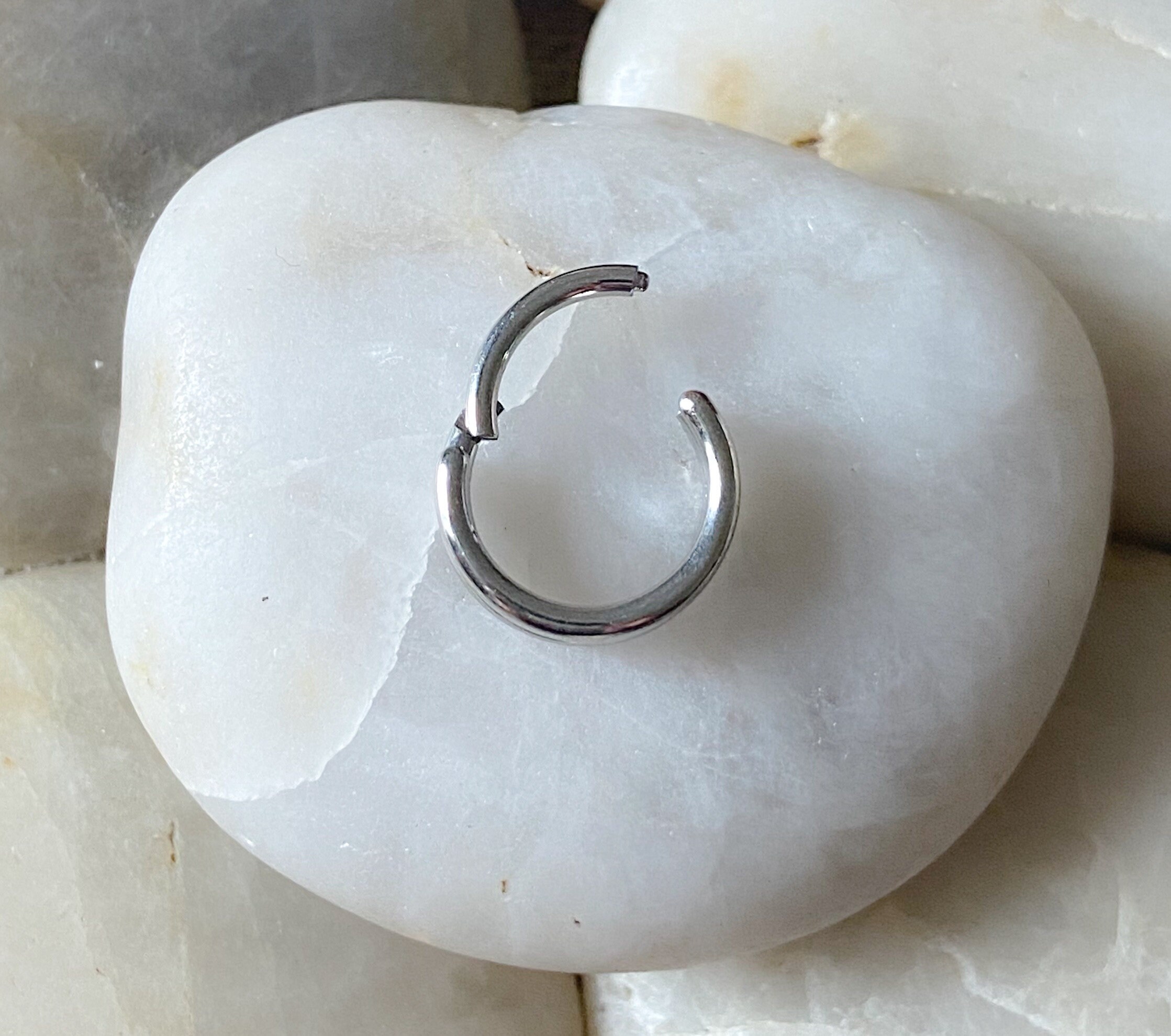 Beautiful Triple Stacked Hinged Septum Clicker Daith Rook Ear Ring 1 ...