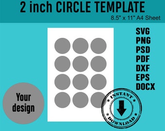 Circle Template Svg | Etsy