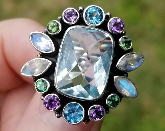 Nicky Butler Quartz, Moonstone, Amethyst, Blue Topaz, Chrome Diopside ...