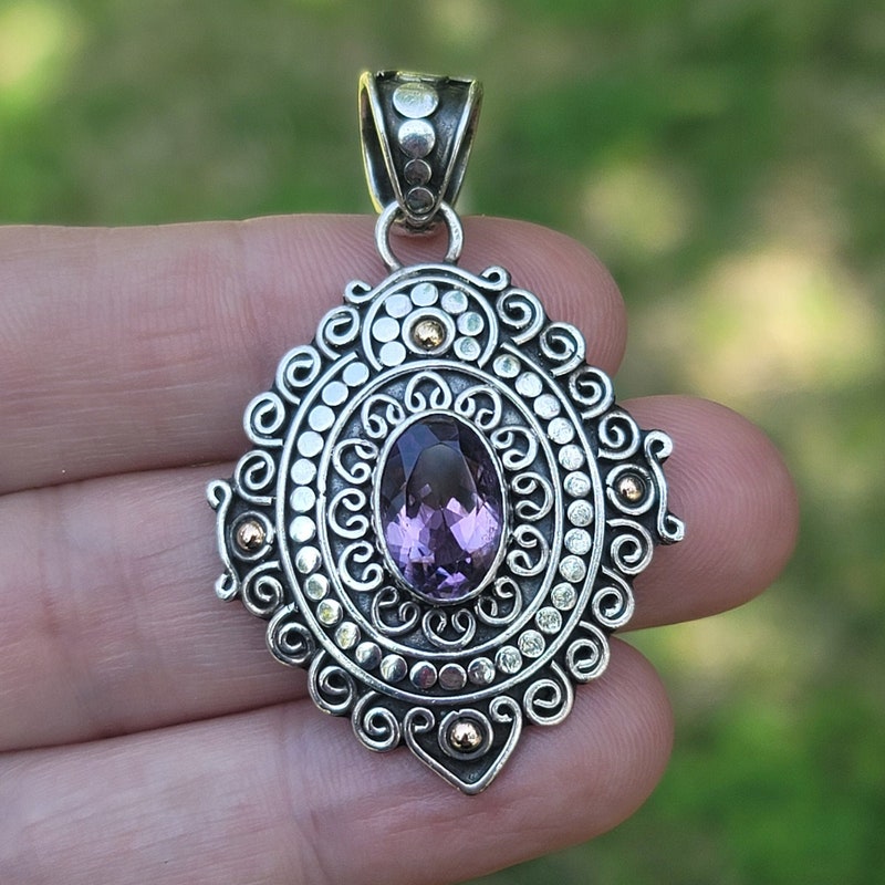 Amethyst Pendant - Etsy