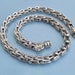156 Grams Taxco Very Heavy Pinched Loop Link 925 Sterling Silver Chain ...