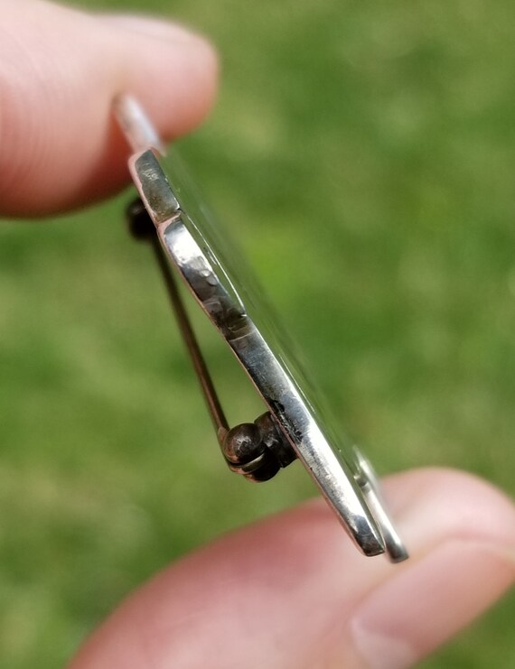 Taxco Sterling Silver Pig Pin with Black Enamel Spots… - Gem