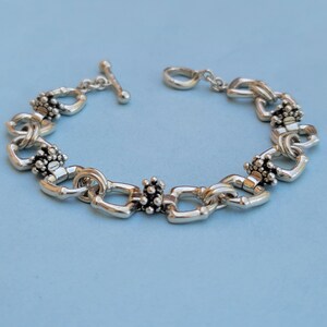 Michael Dawkins Stirrup Style 925 Sterling Silver Bracelet 7 1/4 Long ...