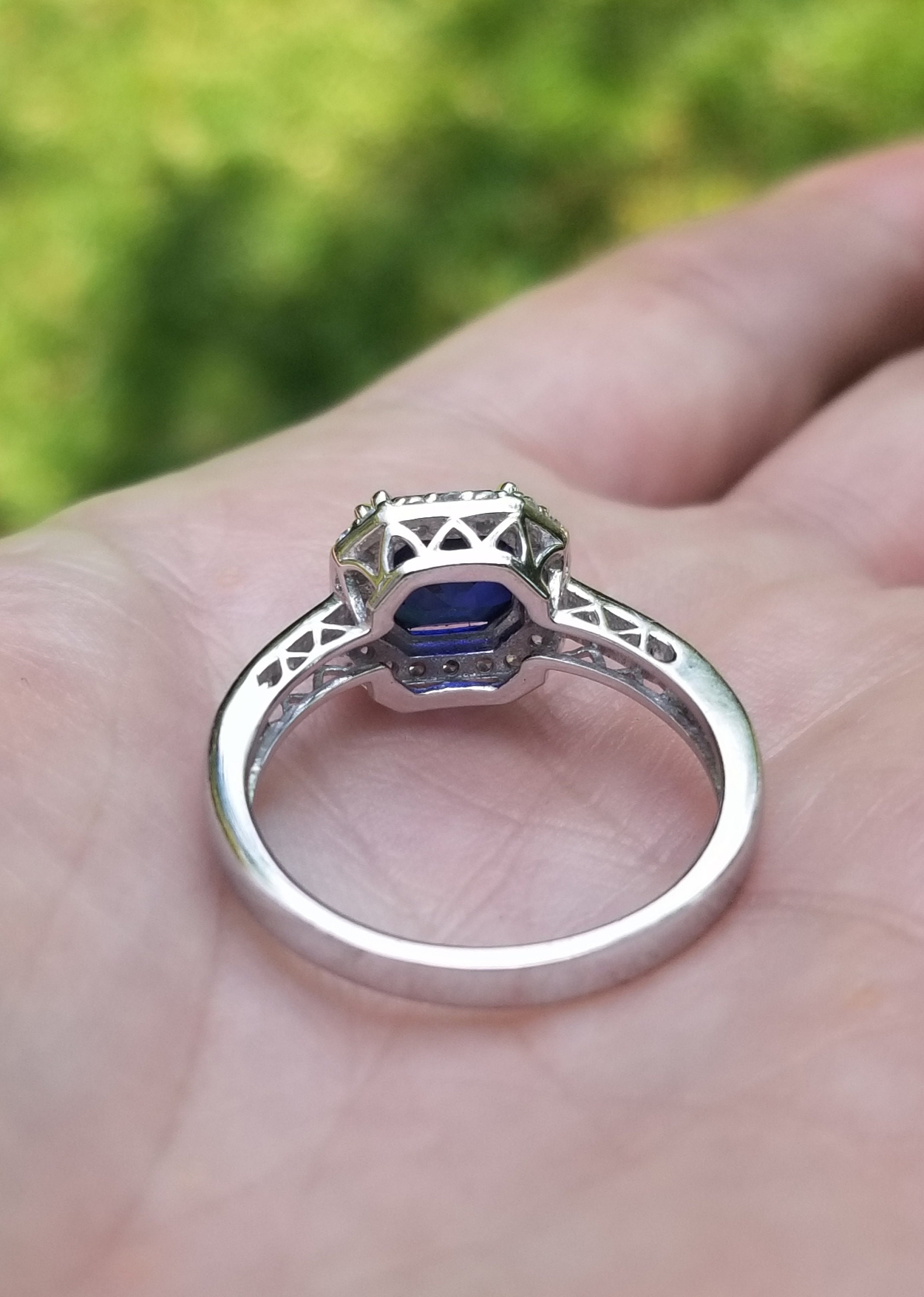 Epiphany Lab Sapphire and Cubic Zirconia CZ Sterling Silver - Etsy Epiphany Lab Sapphire and Cubic Zirconia CZ Sterling Silver - Etsy