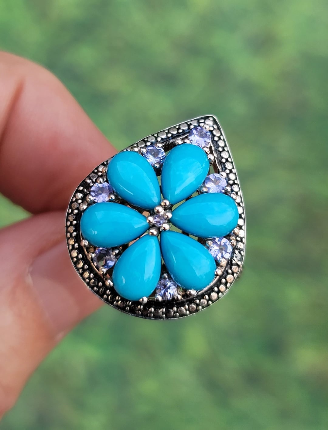 Chuck Clemency Sleeping Beauty Turquoise, Tanzanite, Diamond 925 ...