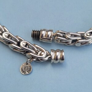 156 Grams Taxco Very Heavy Pinched Loop Link 925 Sterling Silver Chain ...