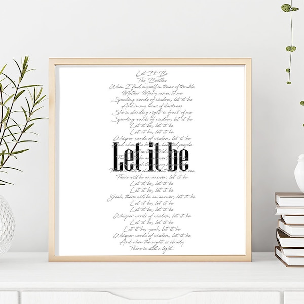 Beatles Let It Be Poster - Etsy