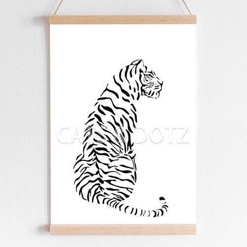 Downloadable Digital Print Tiger Print Modern Decor Wall | Etsy