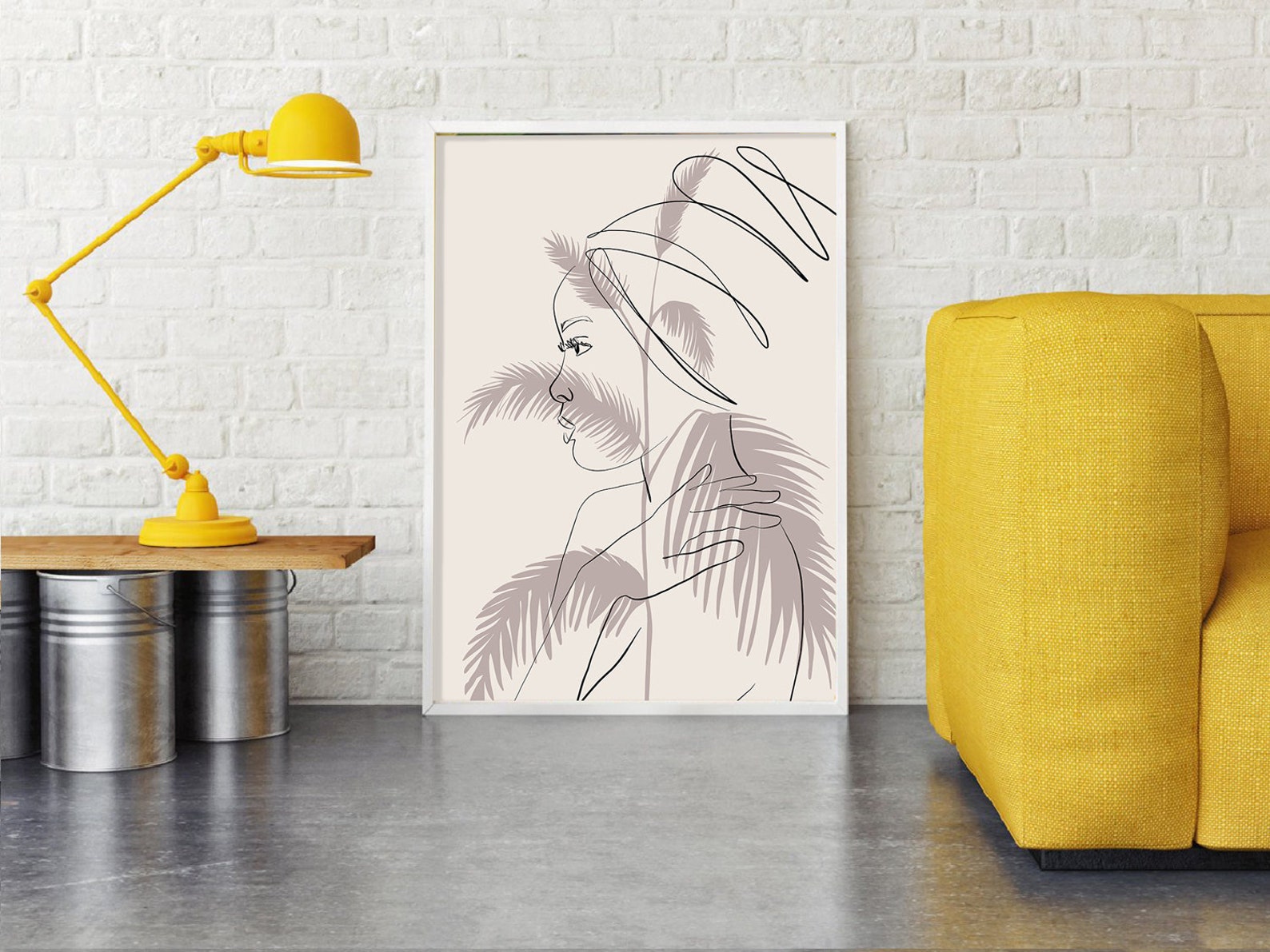 Downloadable Digital Print Boho Woman Line Drawing Bohemian - Etsy