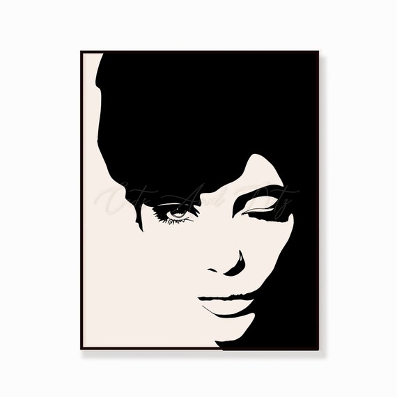 Downloadable Digital Print Woman Face Print Fashion Print - Etsy