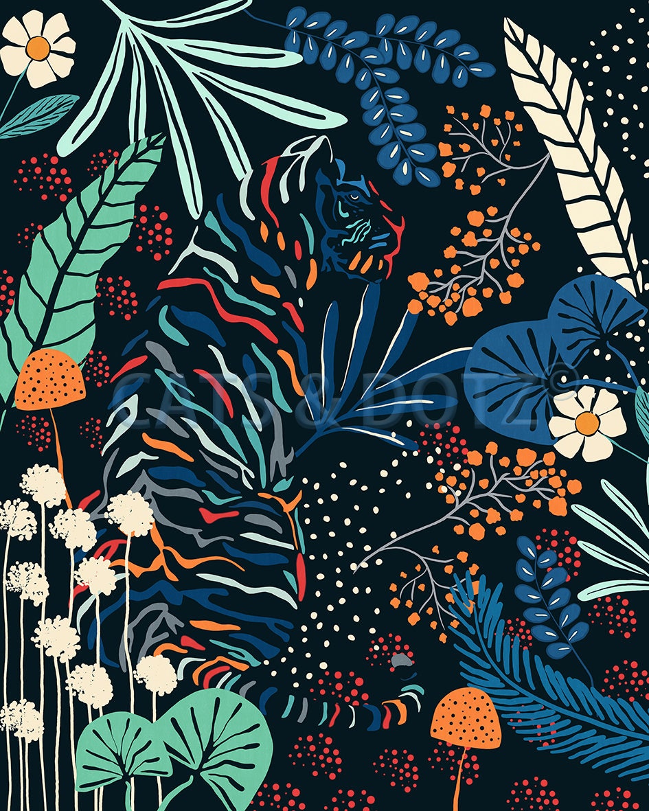 Downloadable Digital Print Tiger Print Modern Home Decor | Etsy