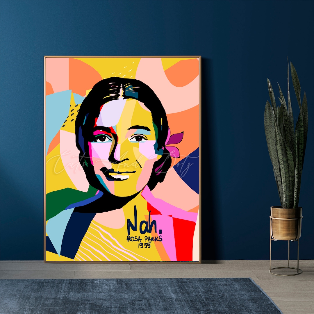 Downloadable Digital Image, Rosa Parks Poster Nah Black Woman, Black ...