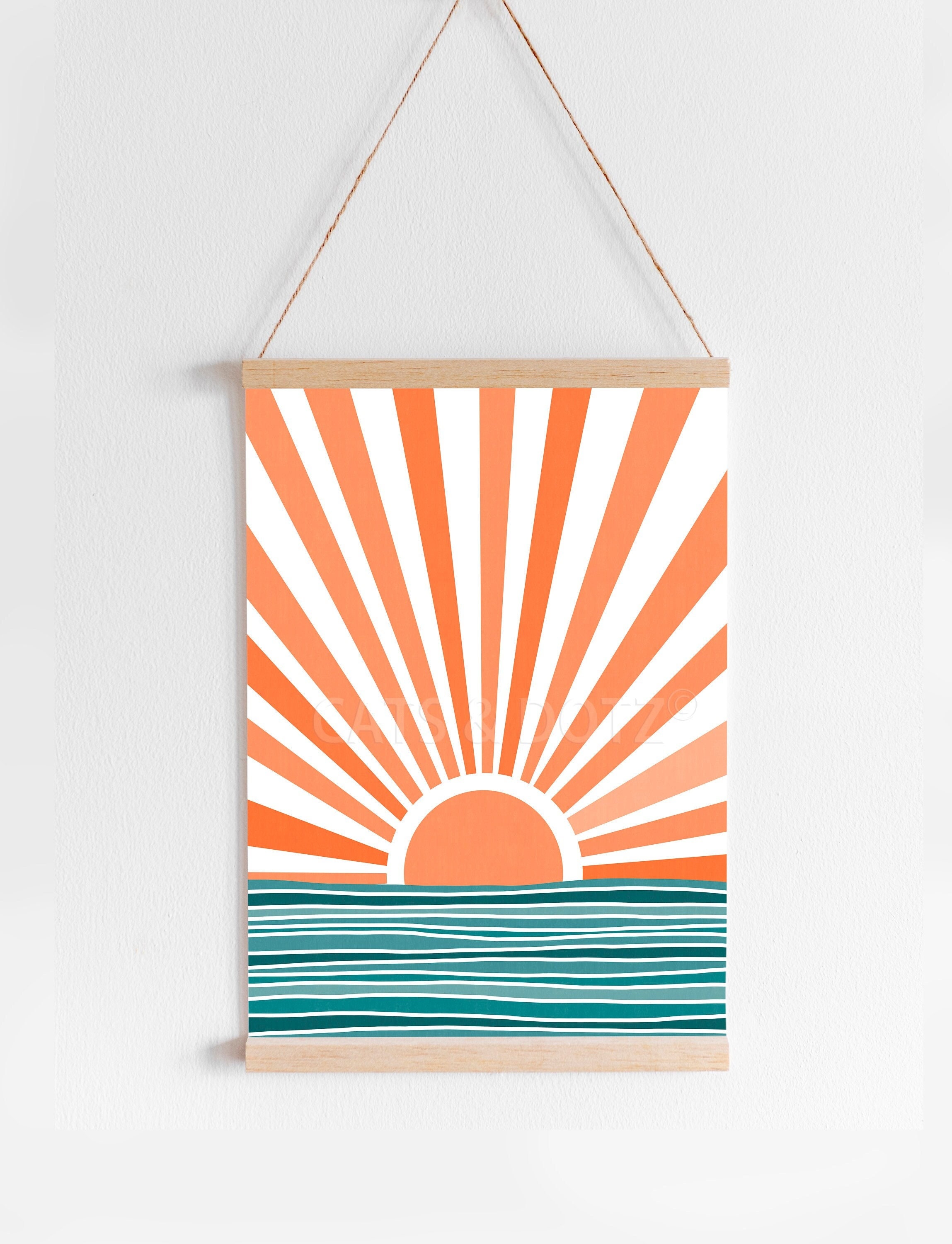 Digital Downloadable Print Half-sun Shape Print Modern Room - Etsy