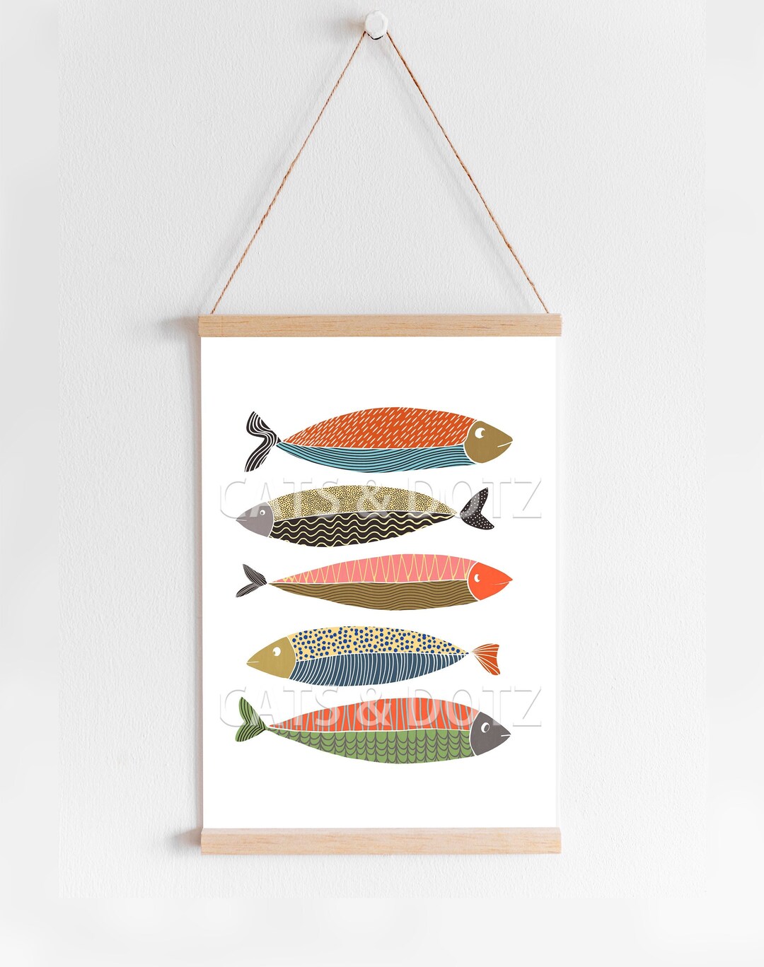 Colorful Fish Print, Nursery Decor, Toddler Room Art (digital Download ...