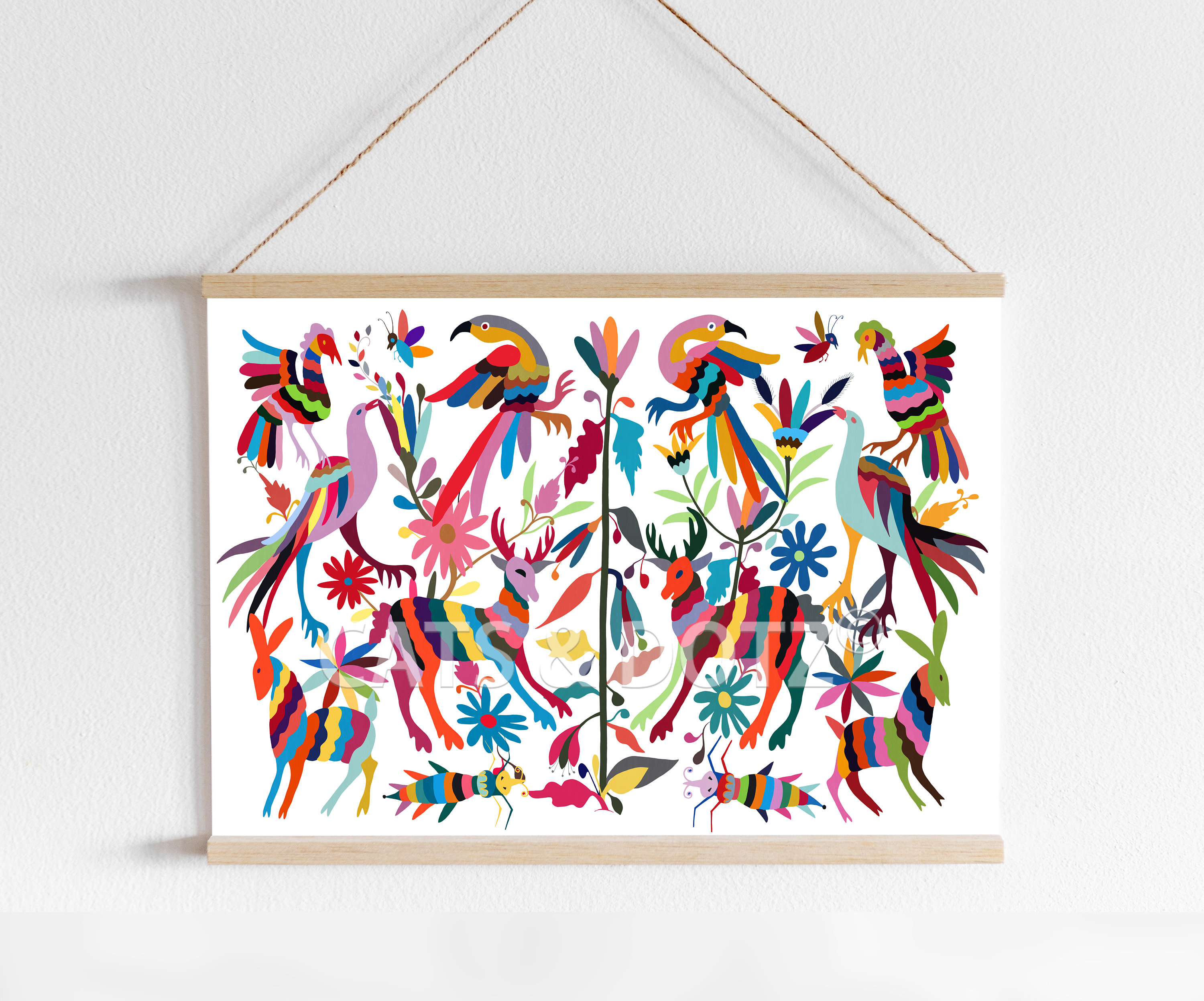 Downloadable Digital Print Mexican Art Otomi Colorful - Etsy
