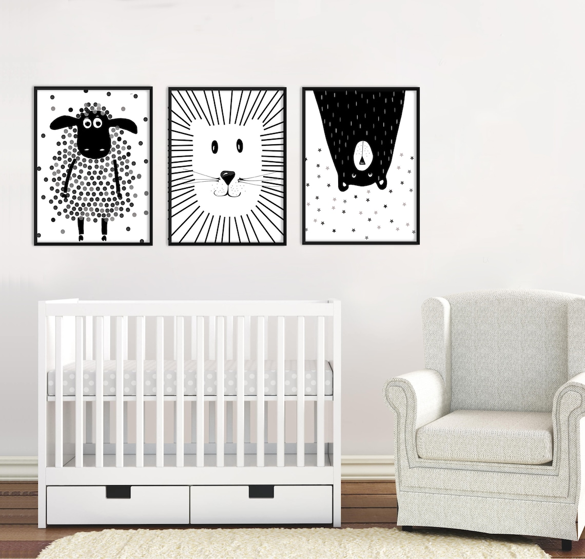Set of 4 Downloadable Digital Prints Cute Animals Print - Etsy