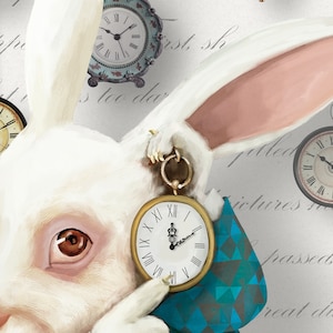 White Rabbit Poster, Downloadable Digital Print, Alice in Wonderland ...