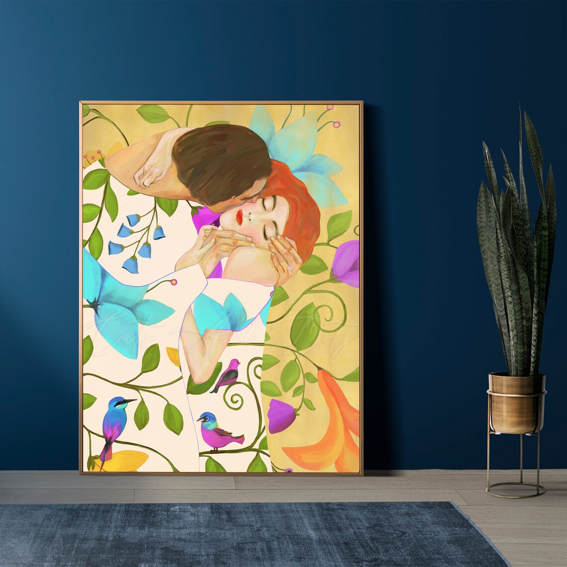 Downloadable Digital Print Lovers Print Inspired by the Kiss - Etsy