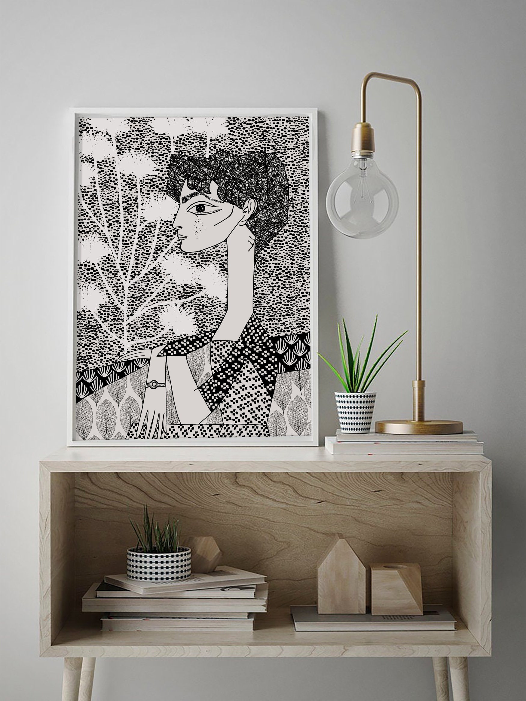 Downloadable Digital Poster Jacqueline With Flowers Inspired - Etsy