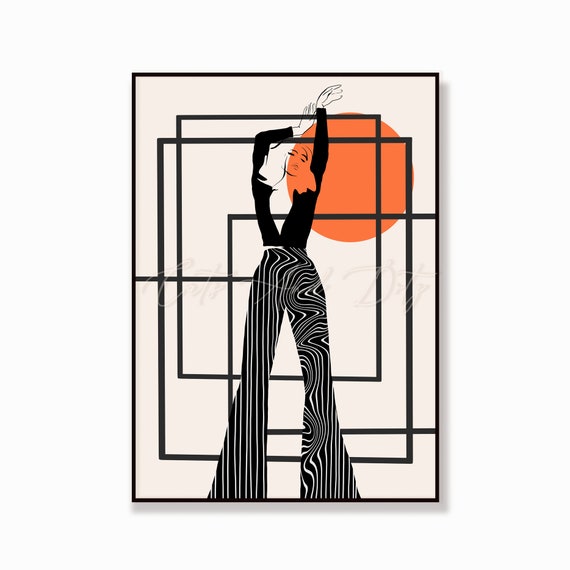 Downloadable Digital Print Printable Mid Century Modern Wall - Etsy