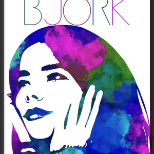 Downloadable Digital Print, Bjorkposter, Abstract Digital Print ...