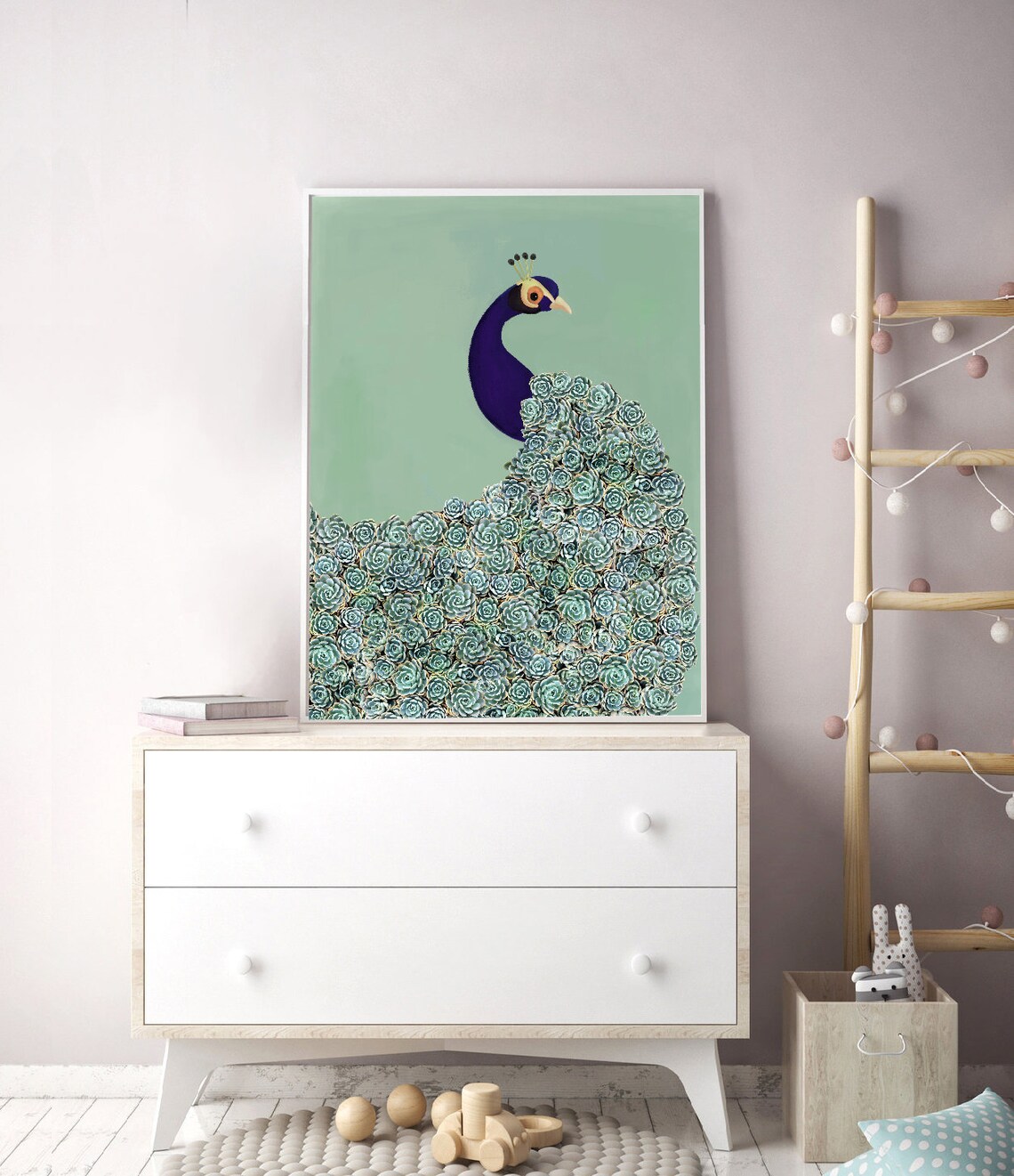 Downloadable Digital Print Peacock Digital Painting Digital | Etsy