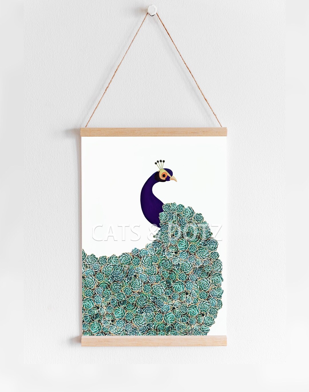 Downloadable Digital Print, Peacock Print, Kids Art, Digital Painting ...