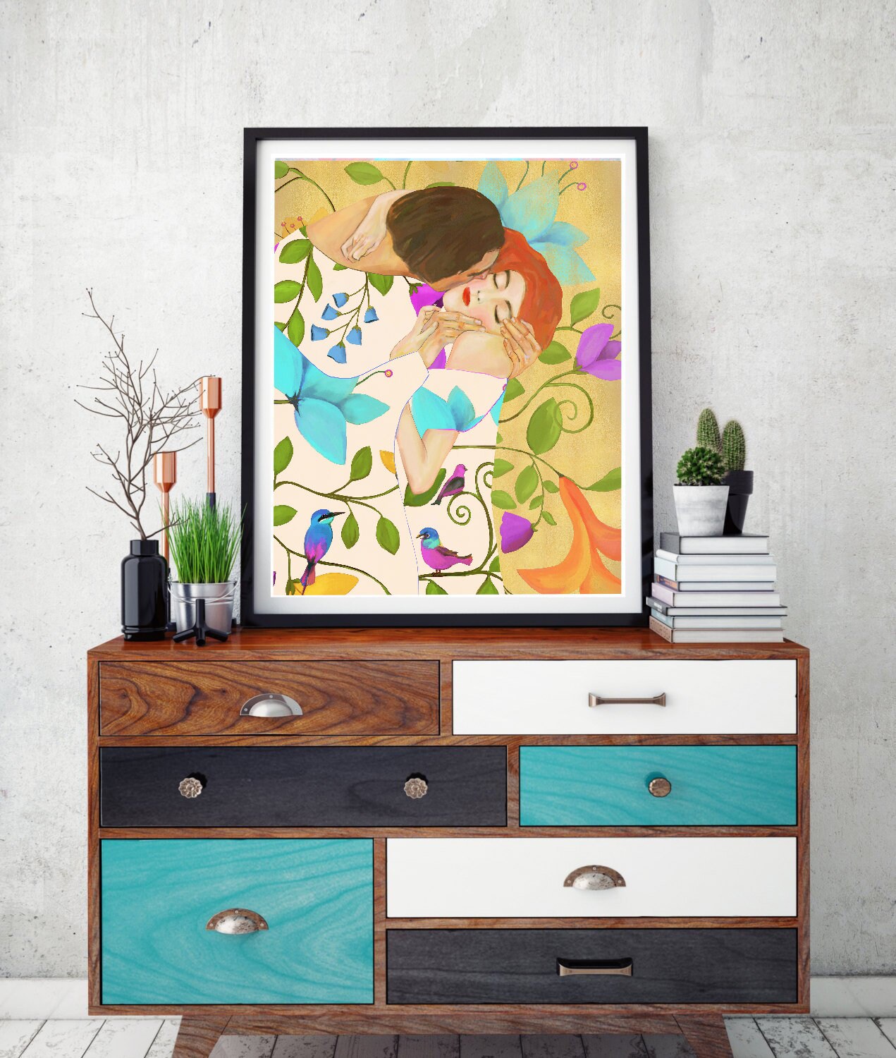 Downloadable Digital Print Lovers Print Inspired by the Kiss | Etsy