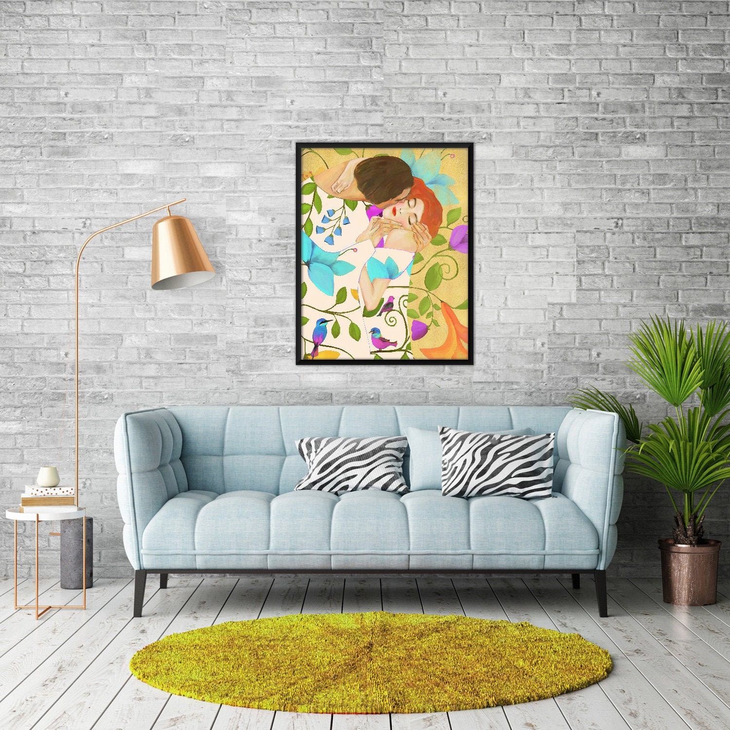 Downloadable Digital Print Lovers Print Inspired by the Kiss | Etsy