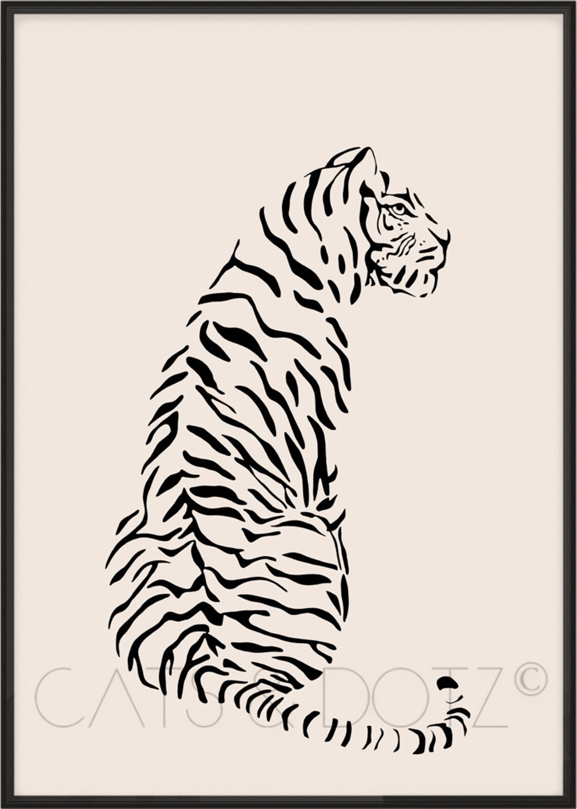 Downloadable Digital Print Tiger Print Modern decor Wall | Etsy