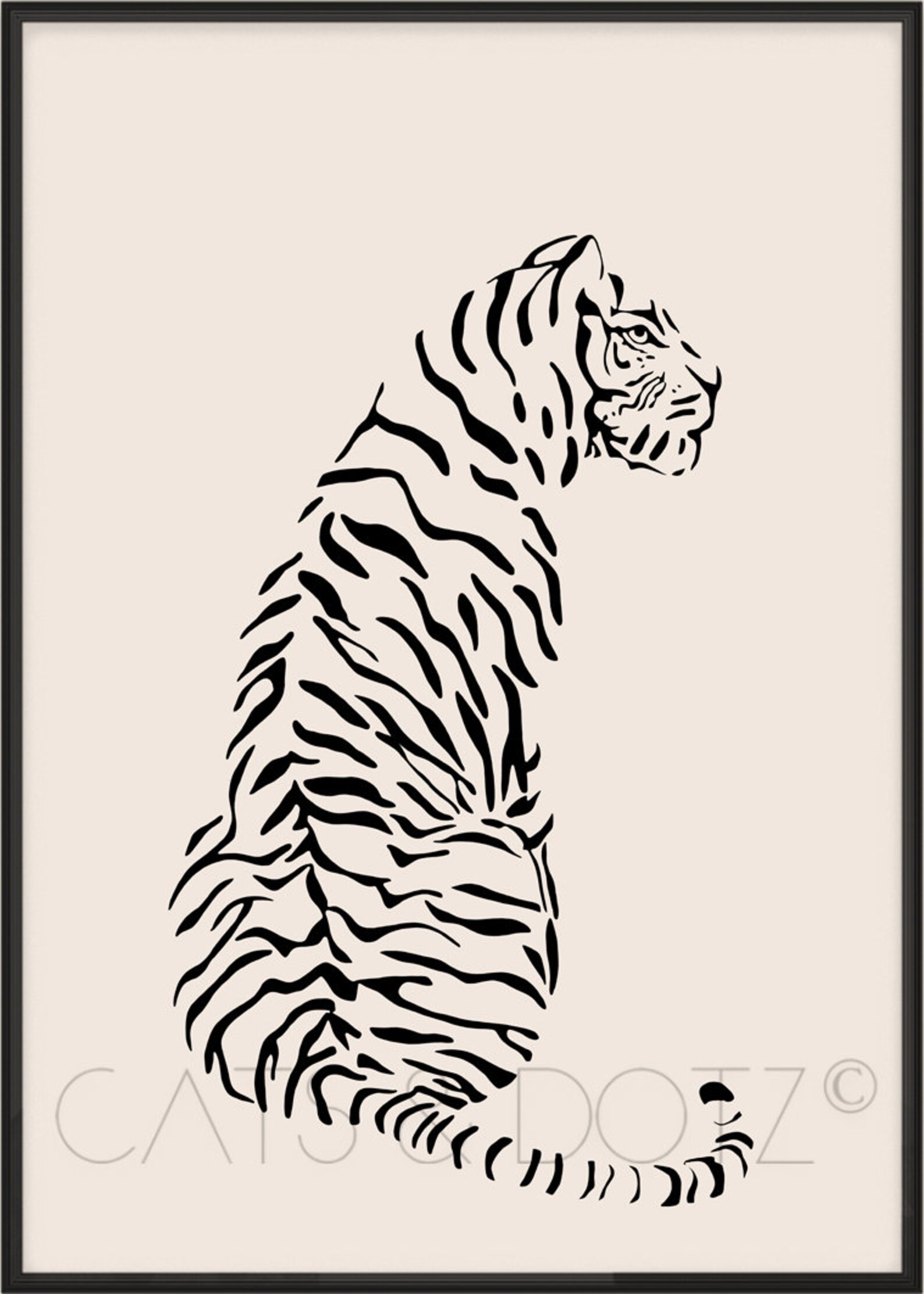 Downloadable Digital Print Tiger Print Modern decor Wall | Etsy