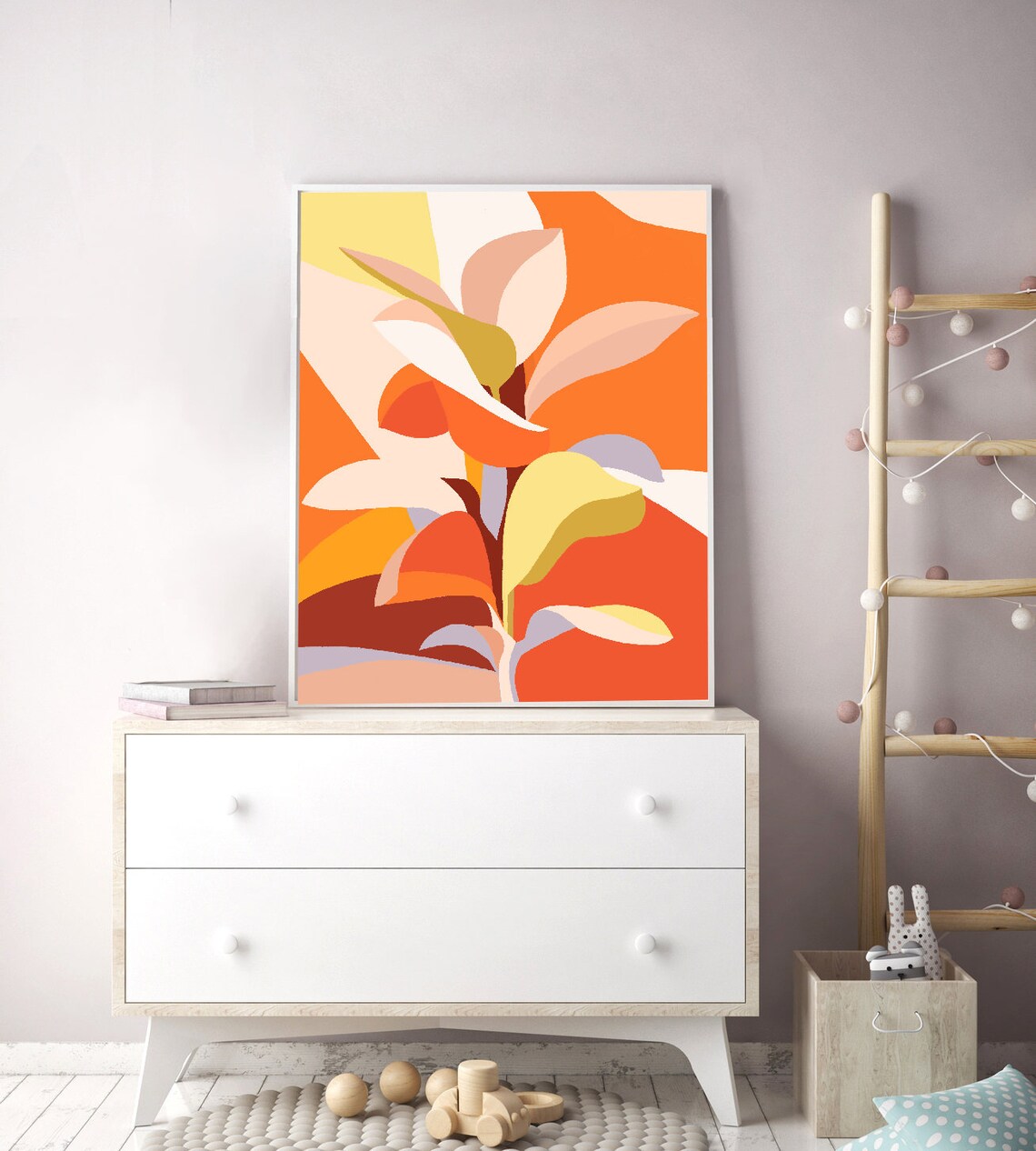 Downloadable Digital Print Abstract Leaf Digital Print | Etsy