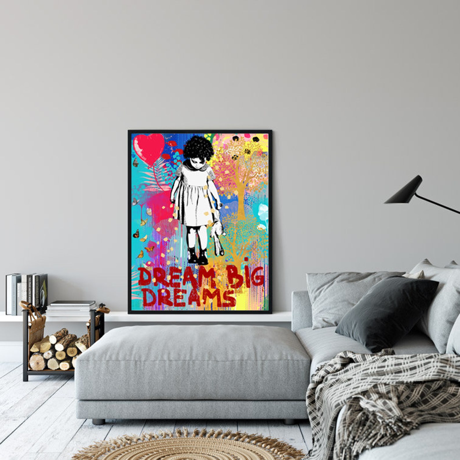 Downloadable Digital Print Dream Big Dreams Banksy Style Etsy