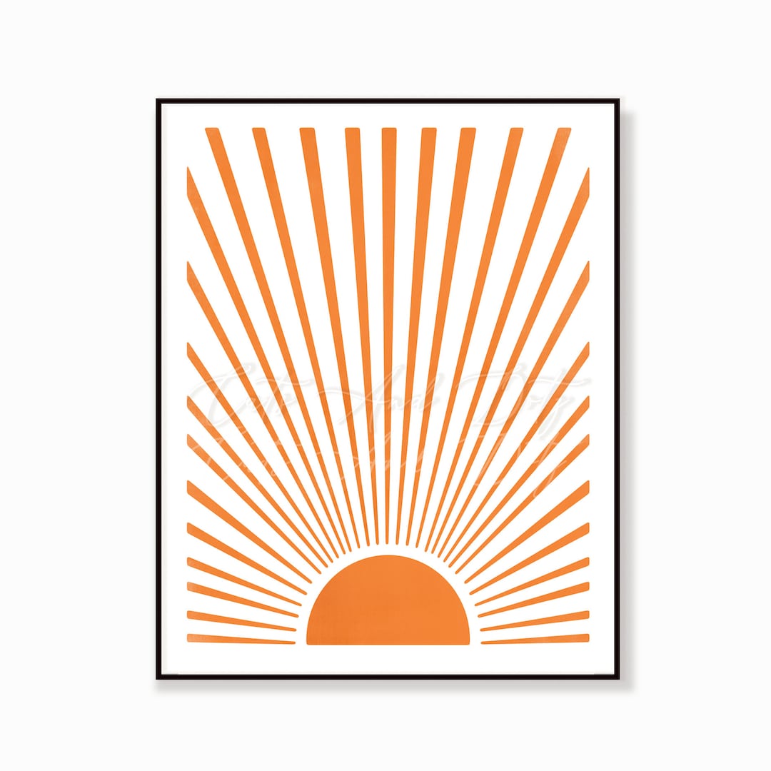 Half-sun Shape Print, Modern Room, Nursery Decor, Abstract Modern ...