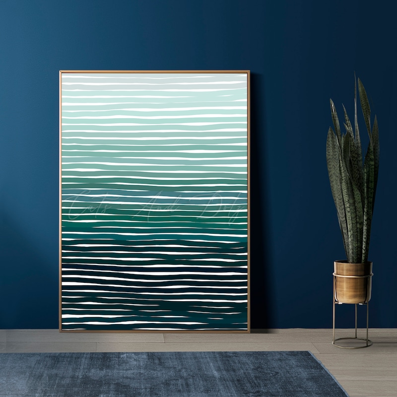 Abstract Ocean - Etsy
