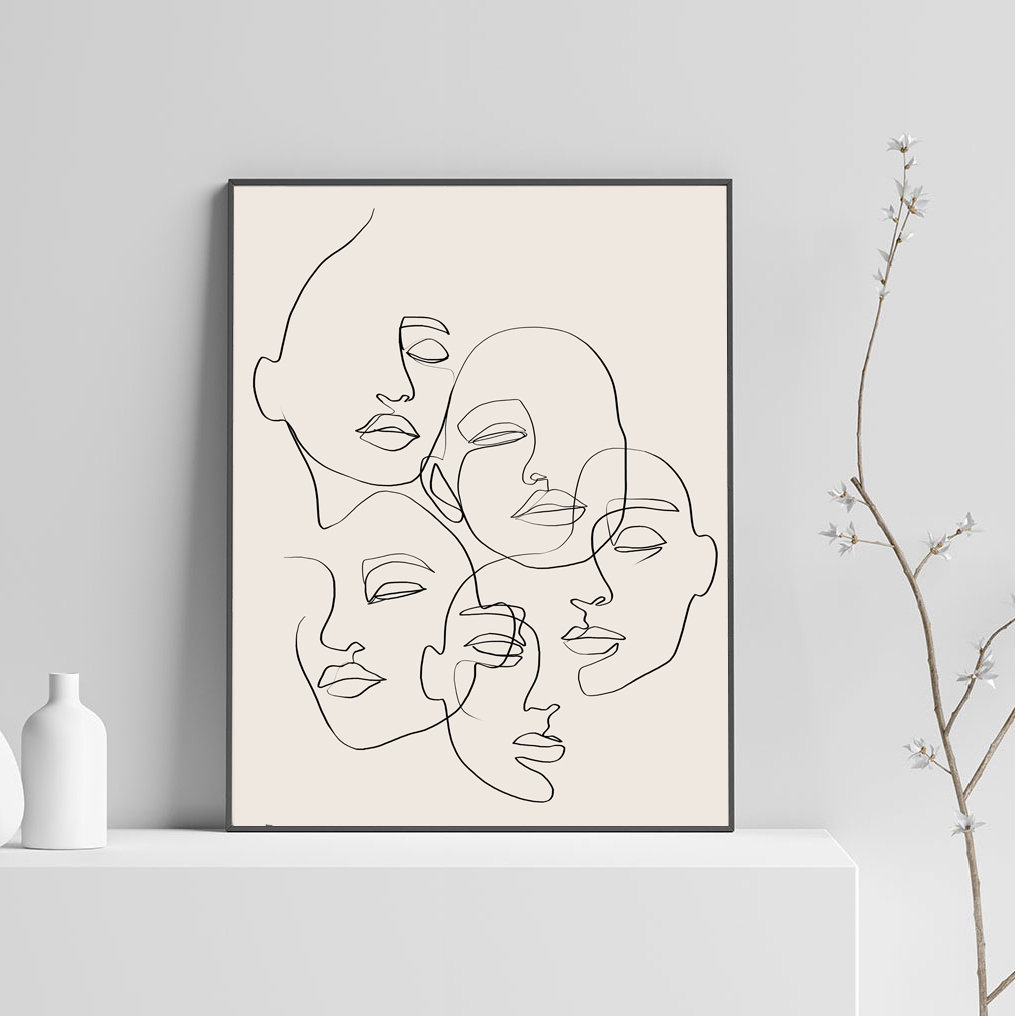 Downloadable Digital Print Line drawing Abstract people | Etsy