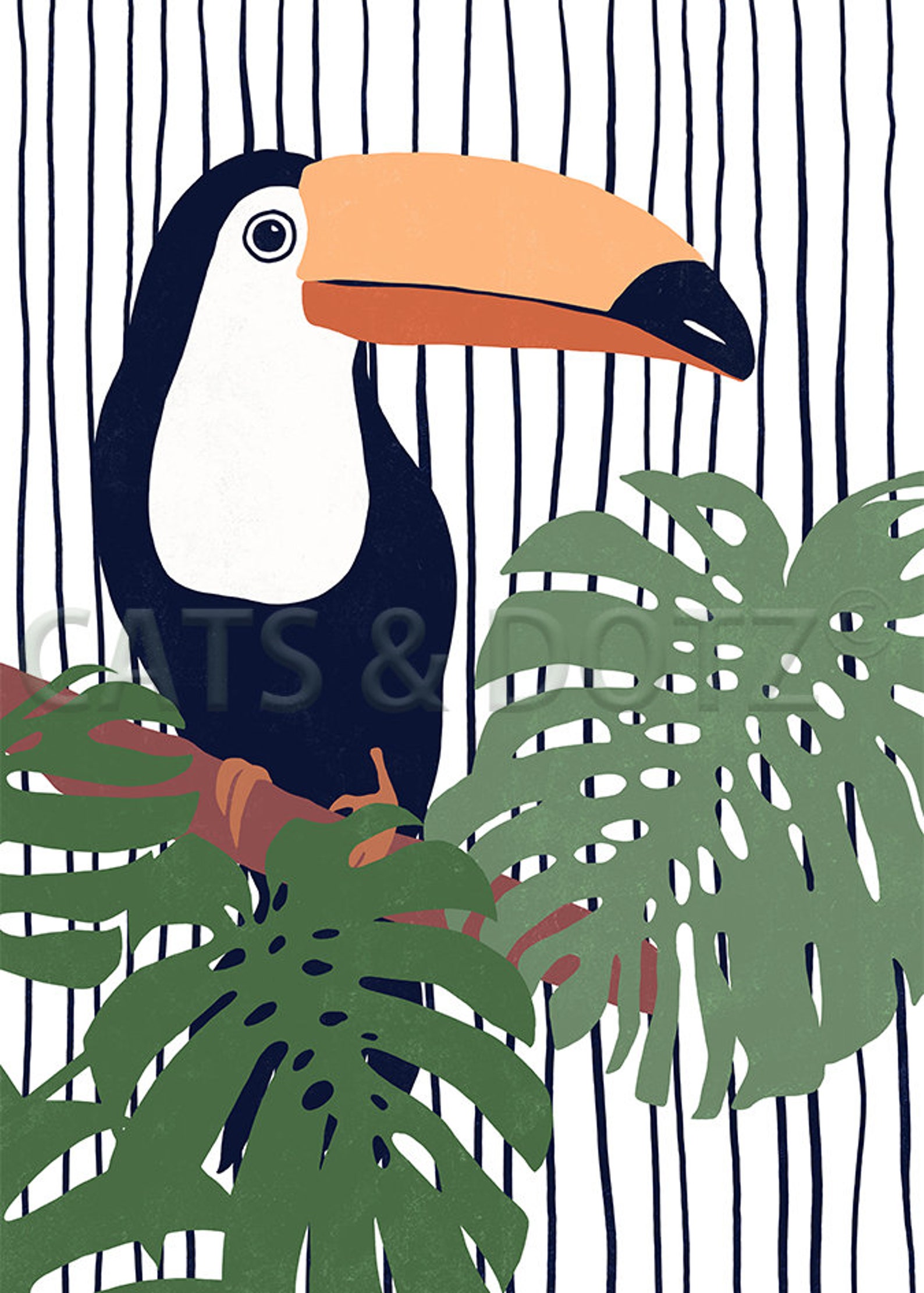 Downloadable Digital Print Toucan Digital Painting Abstract - Etsy