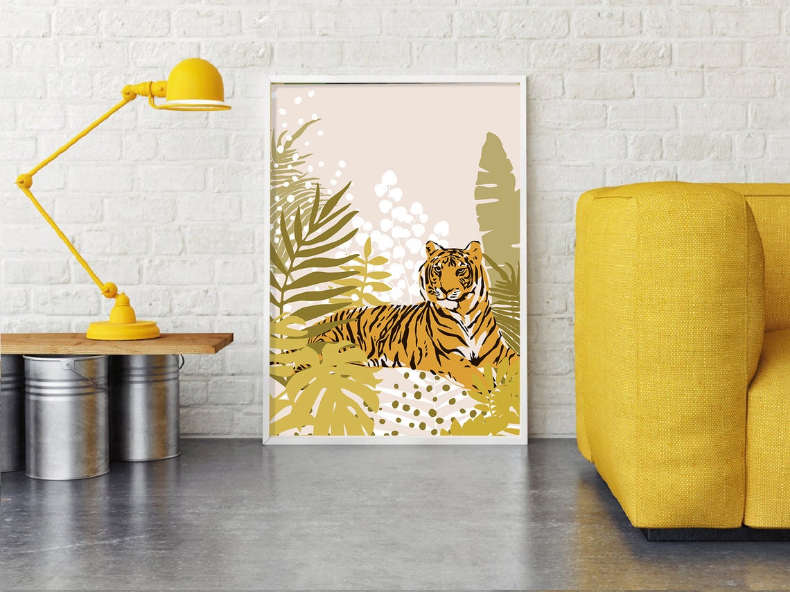 Downloadable Digital Print Tiger Print Modern Decor Wall | Etsy