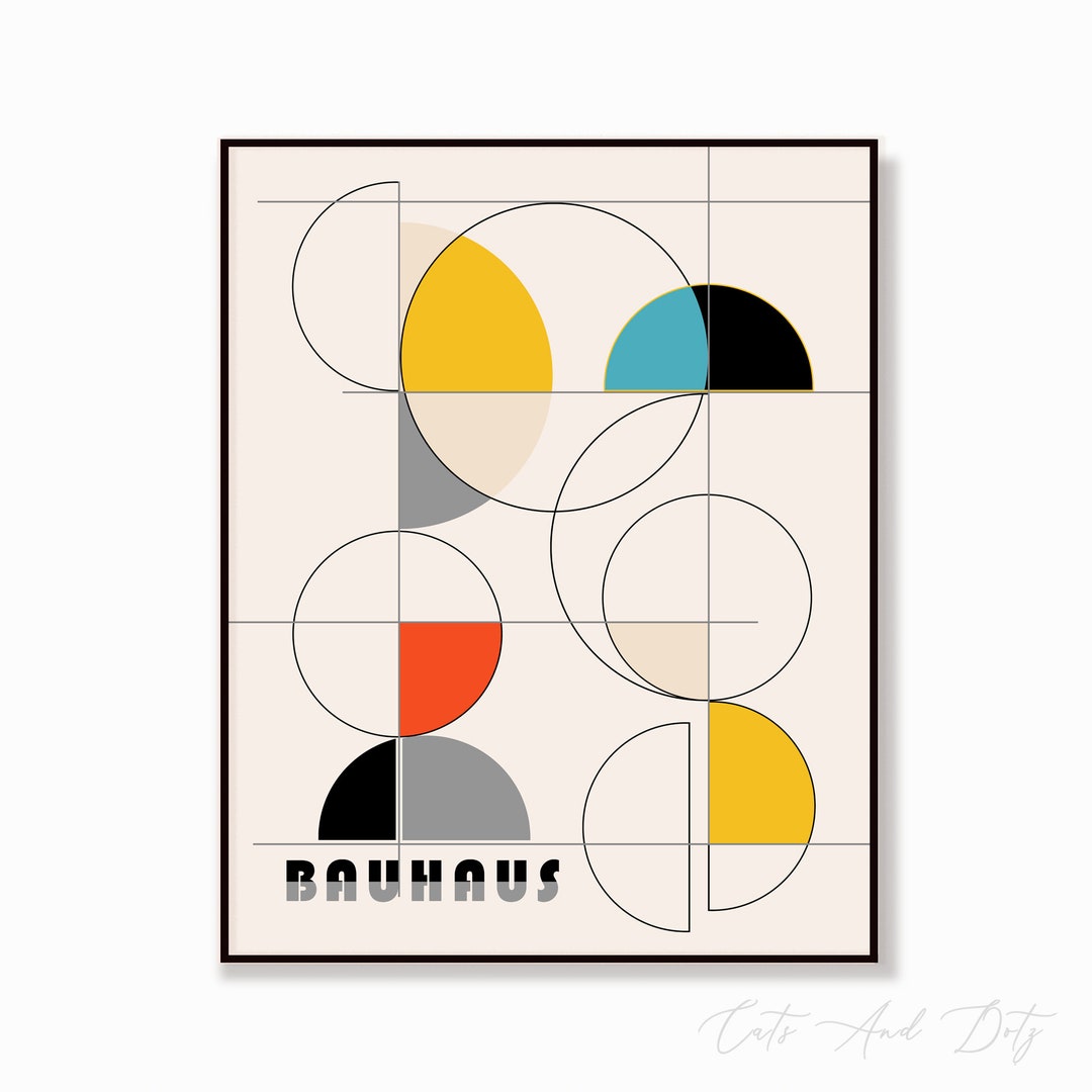 Bauhaus Style Art, Mid-century Modern Wall Art, Scandinavian Art ...